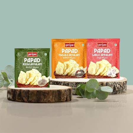 Buy Authentic Papad Online at Best Price in India | Priya Foods