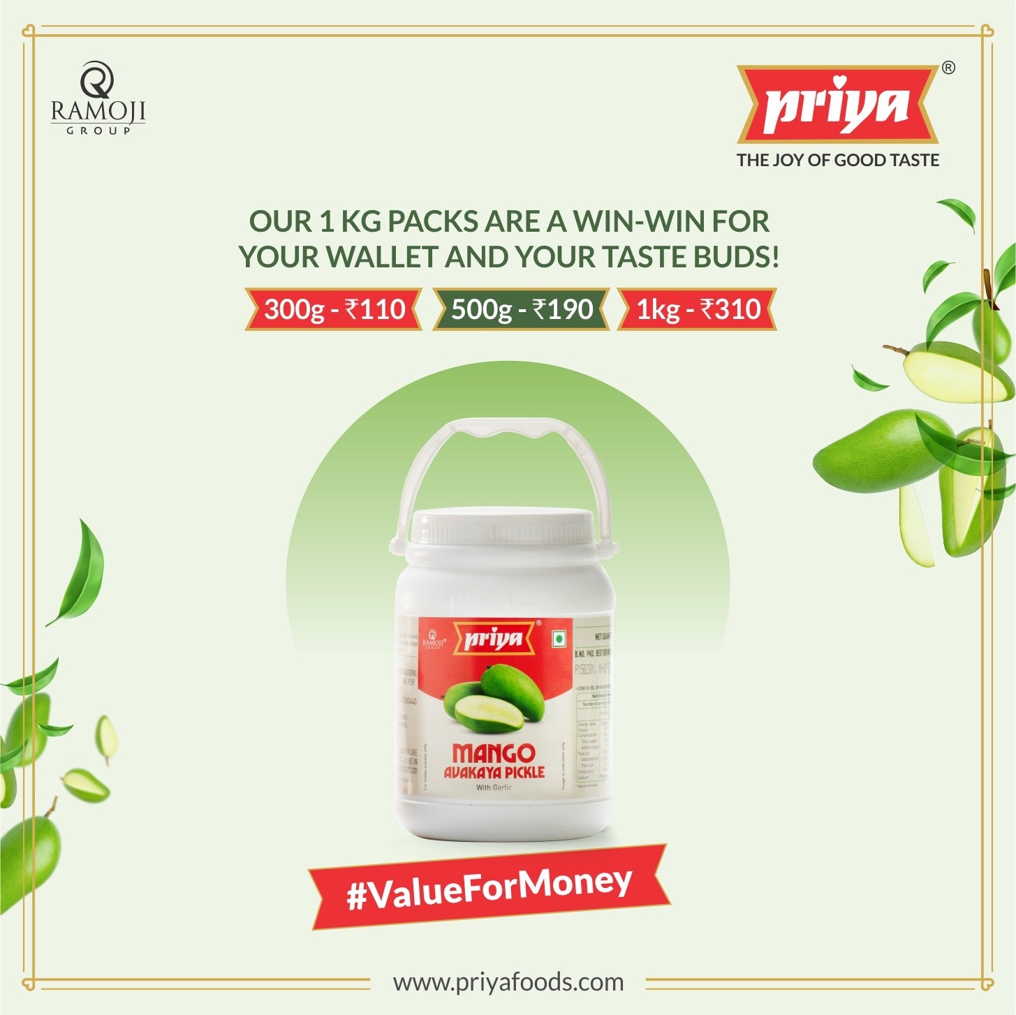 Buy Avakaya Pickle Online at Best Price in India | Priya Foods