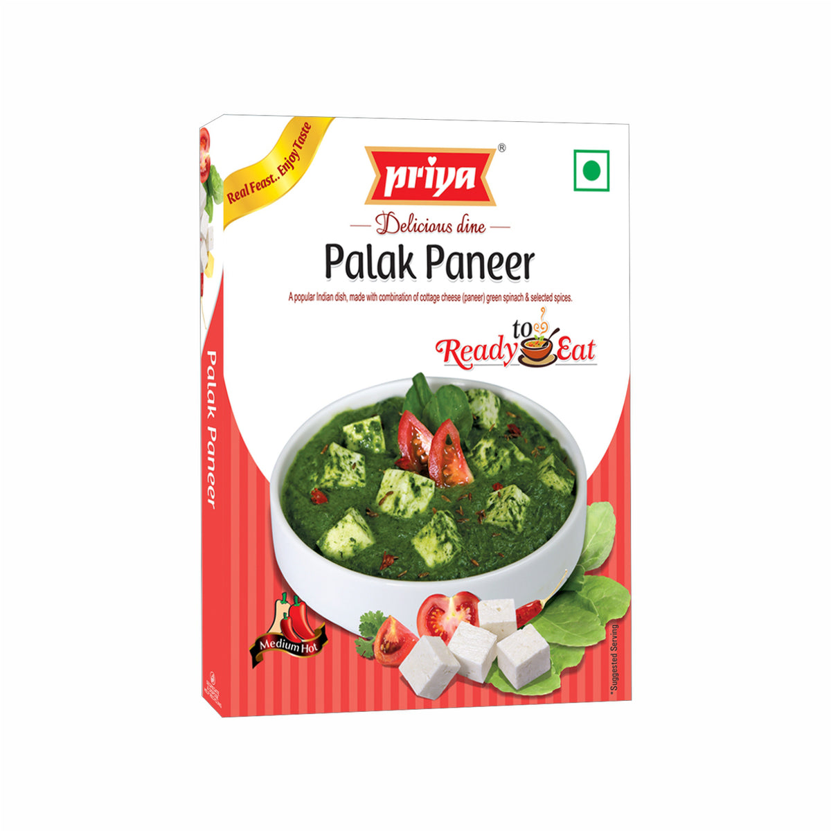 Palak Paneer | Buy Ready To Eat Palak Paneer Online | Priya Foods